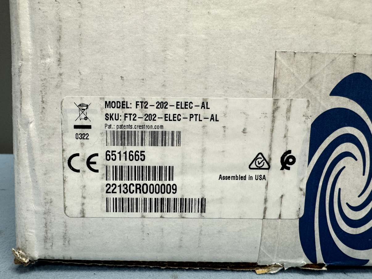 Crestron FT2-202-ELEC-PTL-AL FlipTop FT2 Series Cable Management Syste – LPAV