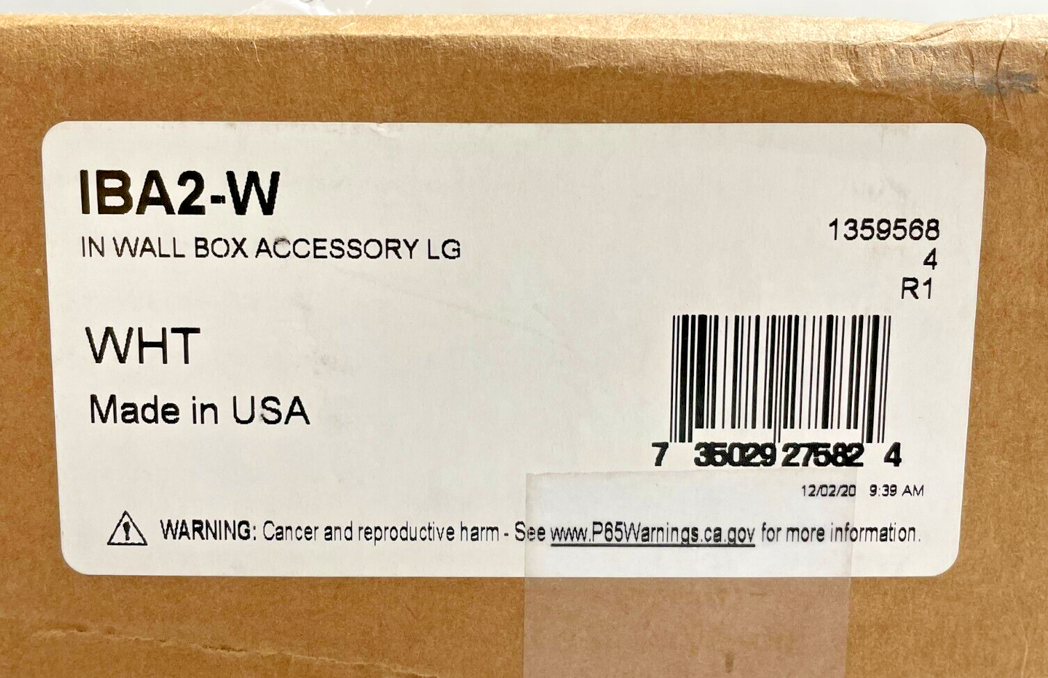 Peerless-AV IBA2-W In-Wall Cable Management and Storage Box (White) – LPAV