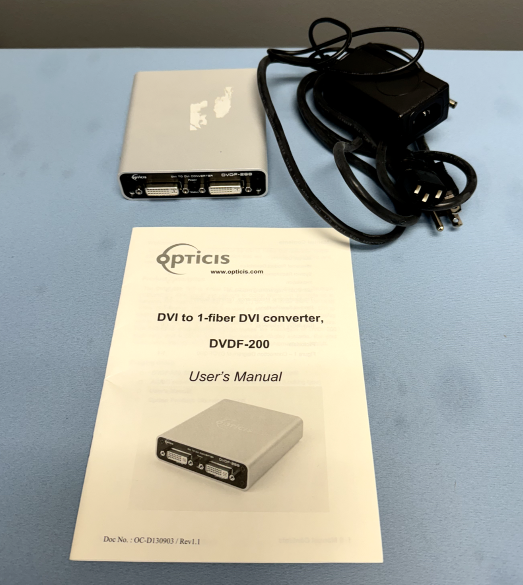 Opticis DVDF-200 DVI to One Fiber DVI Video Format Converter w/ Power ...